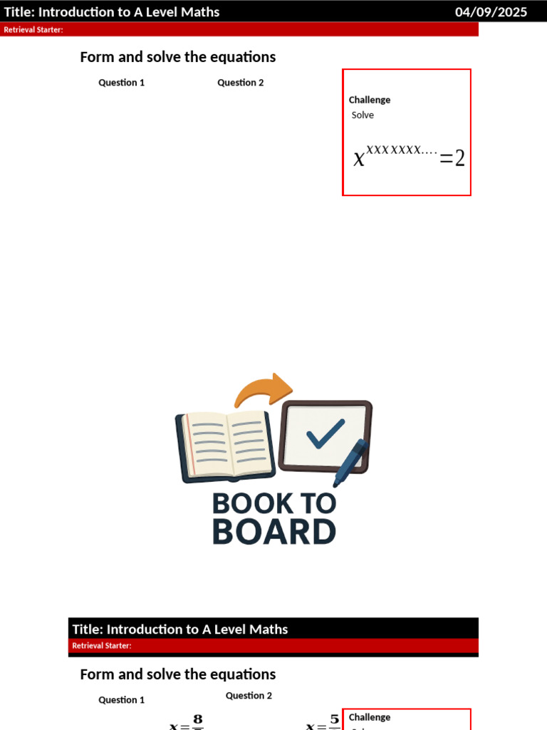 L1 Starter Lesson Indices & Surds Recap | PDF | Square Root | Homework