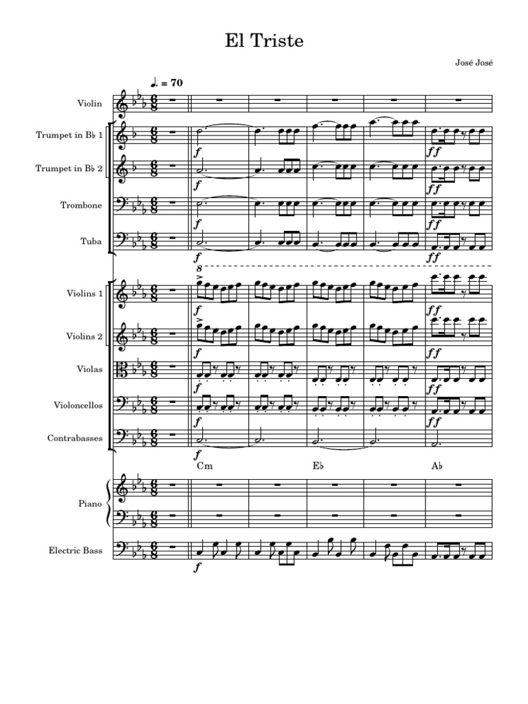 El Triste - Partitura Completa | PDF | Musical Instruments