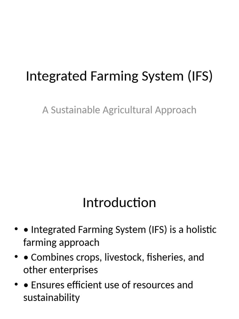 Integrated Farming System Overview | PDF