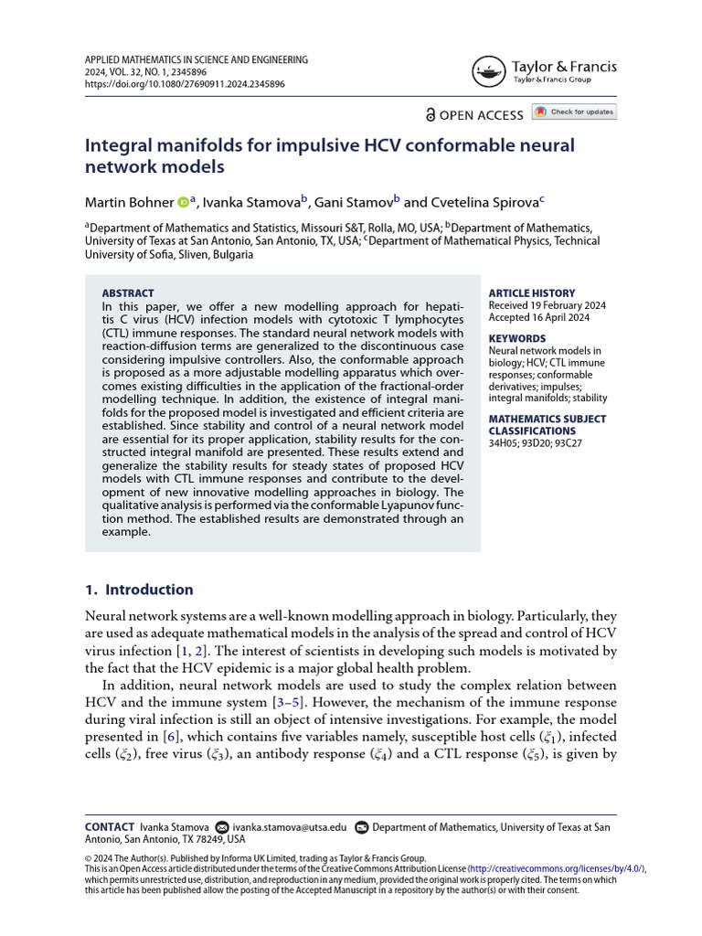 Integral Manifolds For Impulsive HCV Conformable N | PDF | Mathematics ...