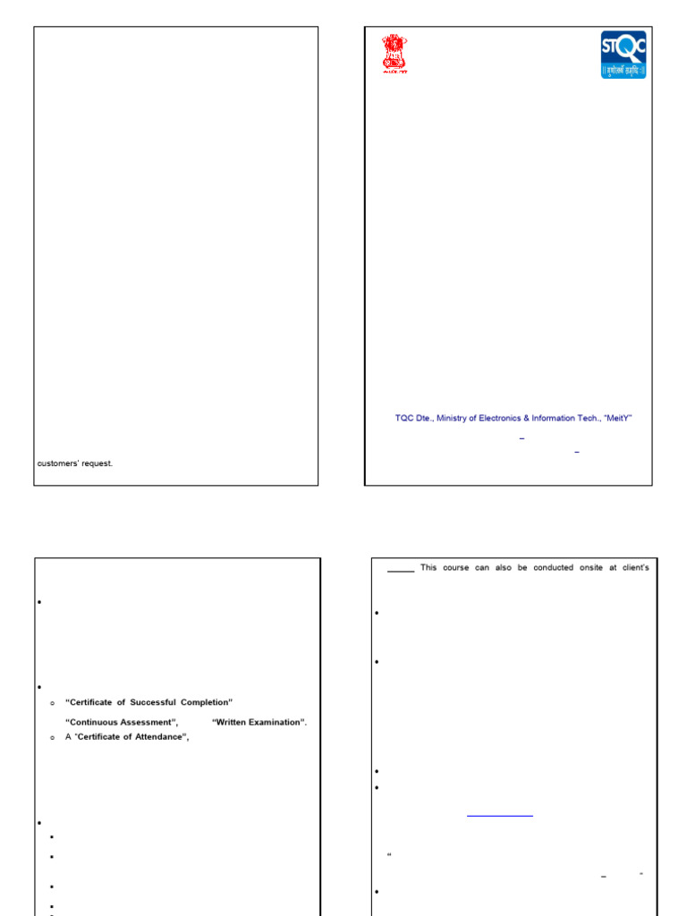 Brochure Stqc-Qms Iqa | PDF