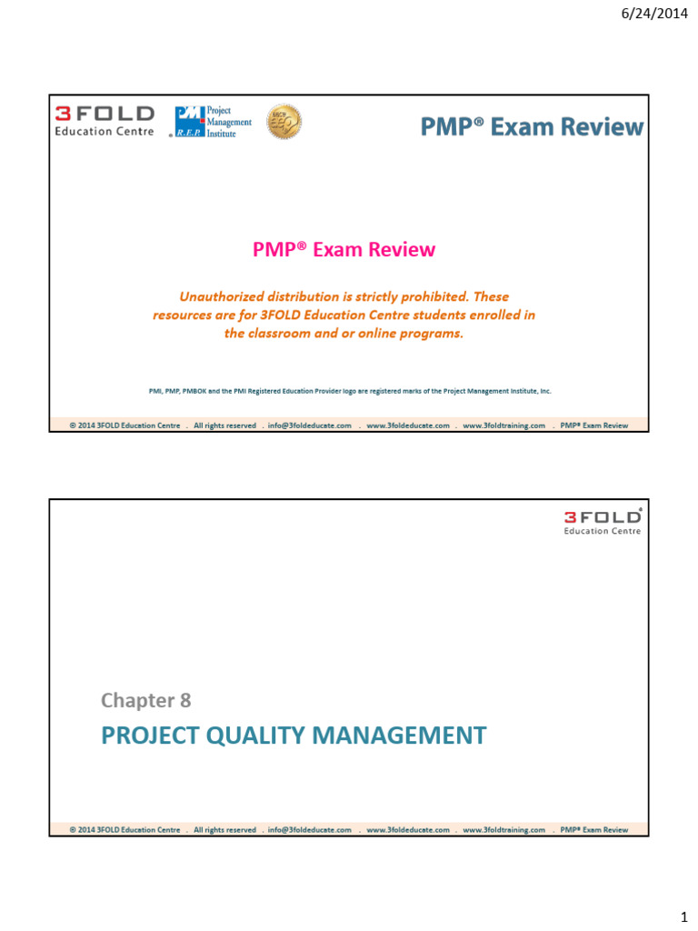 Project Quality Management Overview | PDF | Sampling (Statistics ...