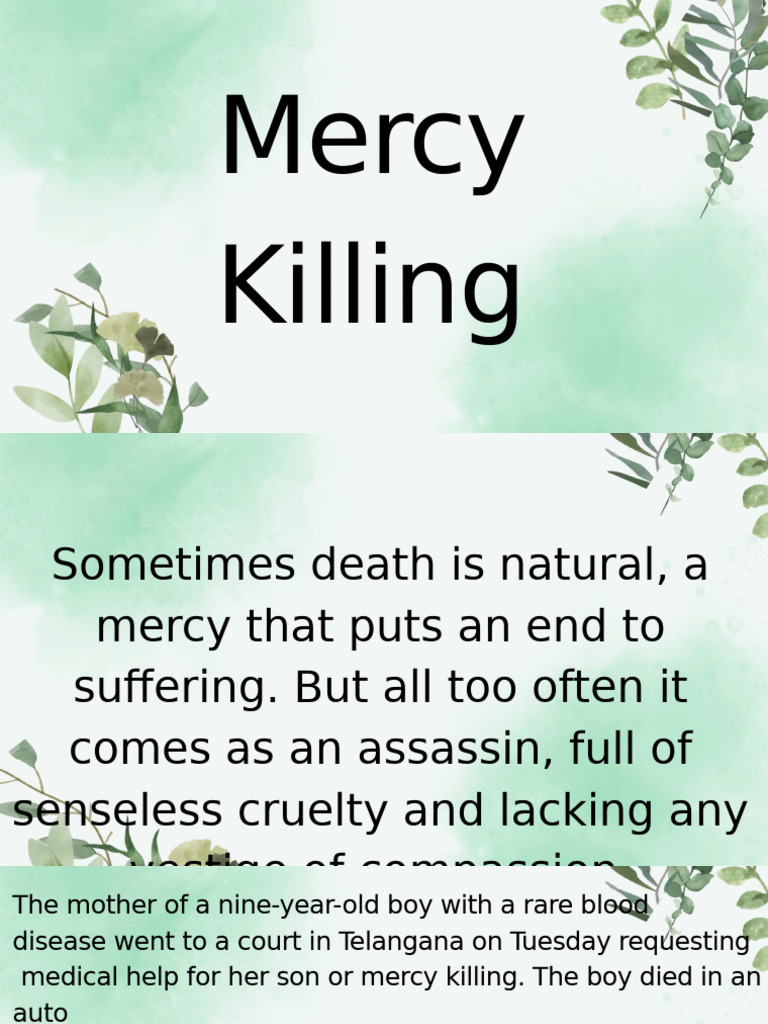 Mercy Killing | PDF