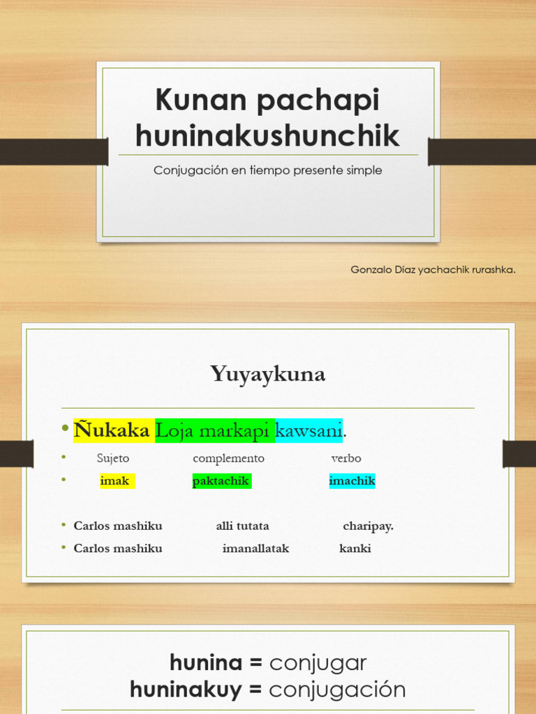 Kunan Pacha - Tiempo Presente PDF | PDF | Gramática | Interpretación (filosofía)