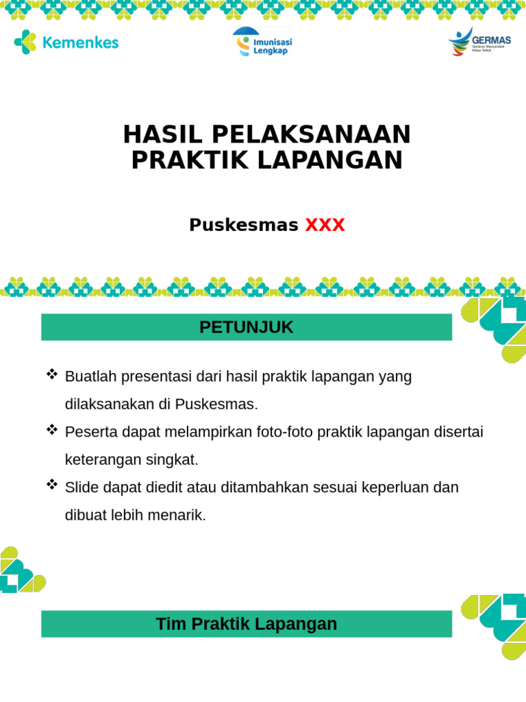 Template Presentasi Hasil PraktIk Lapangan_new | PDF