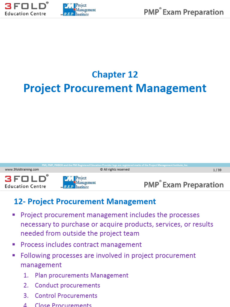 12 Project Procurement Management | PDF | Project Management | Procurement
