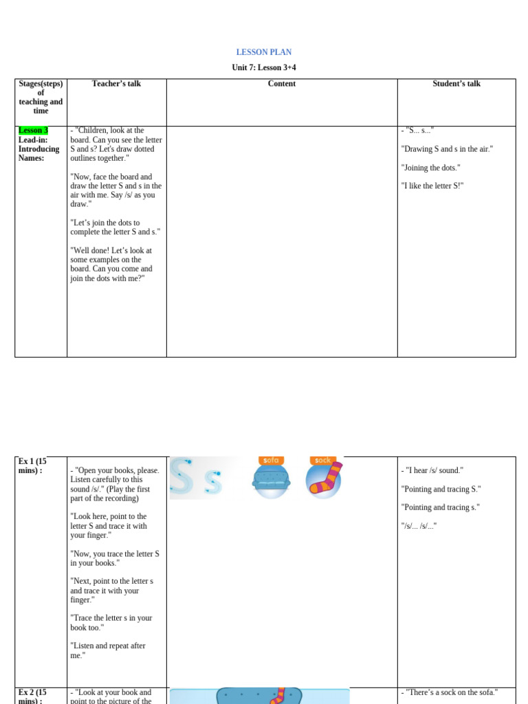 Lesson Plan F&FR Stater (U7 - Lesson 3+4) | PDF