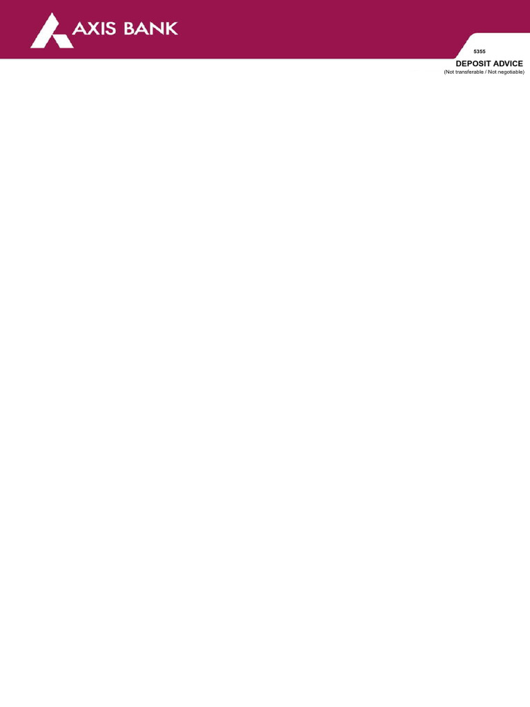 Axis Bank Letterhead | PDF