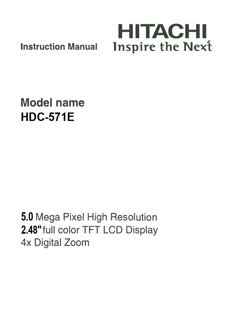 HDC-571E Camera User Manual | PDF | Electromagnetic Interference ...