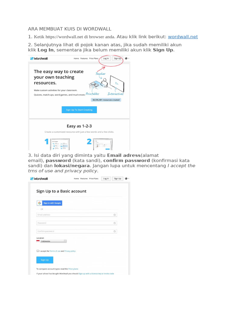 ARA MEMBUAT KUIS DI WORDWALL | PDF