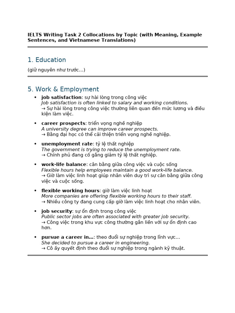Ielts Task2 Collocations 5-7 | PDF