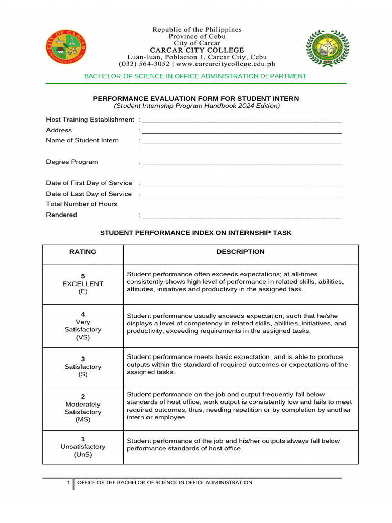 Ojt Evaluation Form 2025 | PDF | Behavioural Sciences | Psychological ...