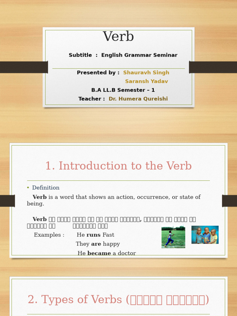 Understanding Verbs in English Grammar | PDF | Verb | Grammatical Tense