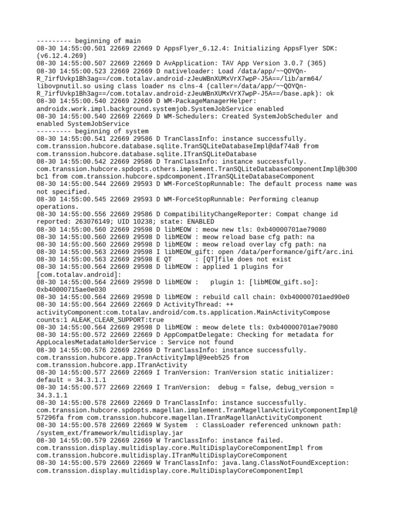 Logs | PDF | Java (Programming Language) | System Software