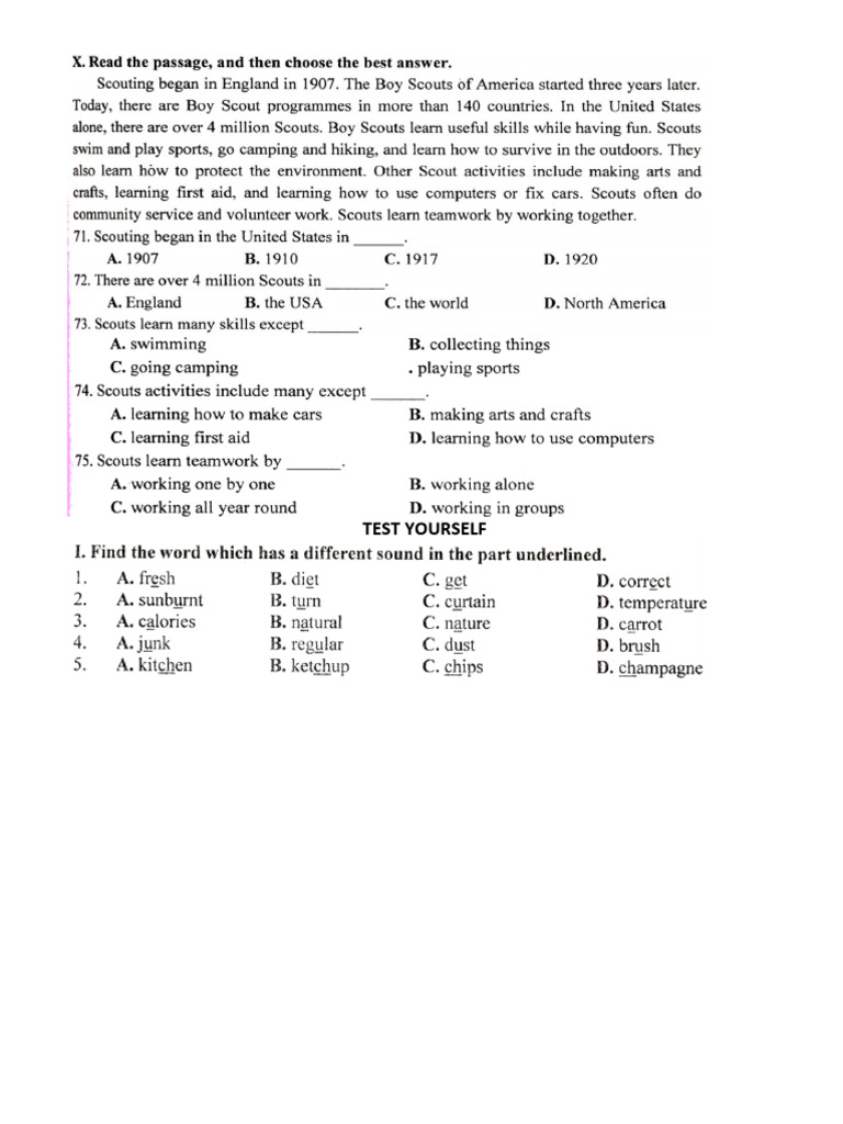 Test Yourself | PDF