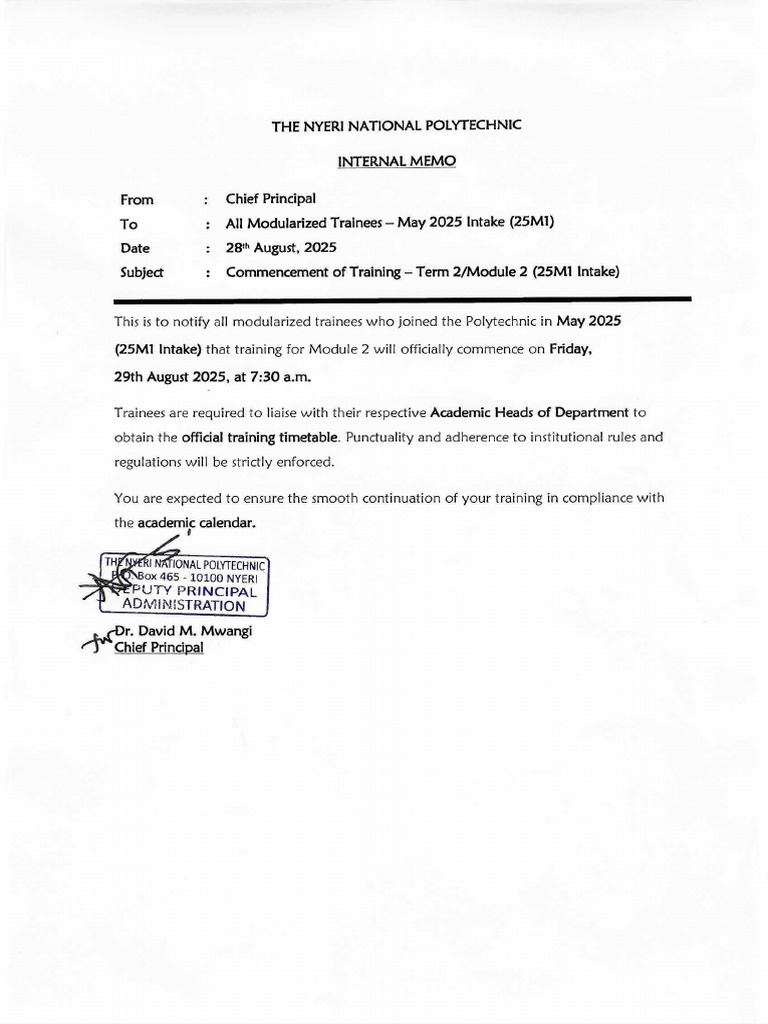 Commencement of Training - 0001 | PDF