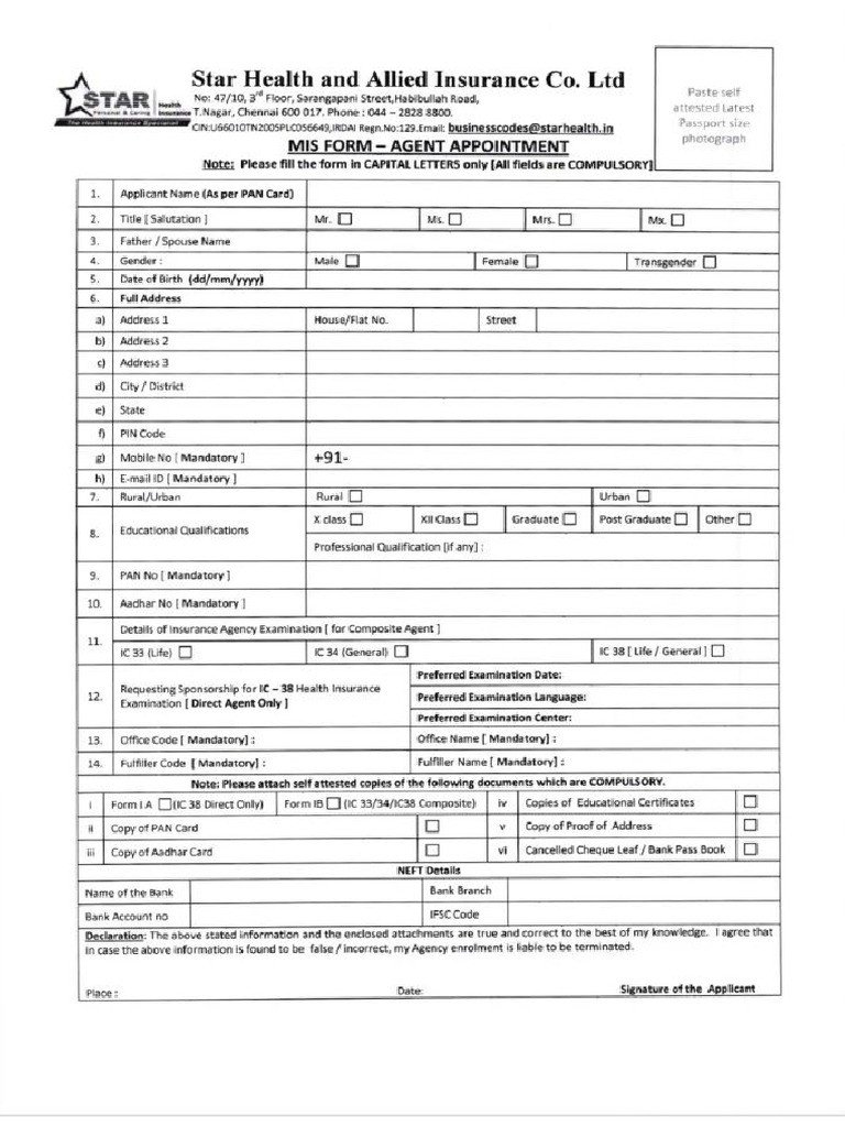 Insurance Agent Application Form | PDF | Criminal Law | Public Law