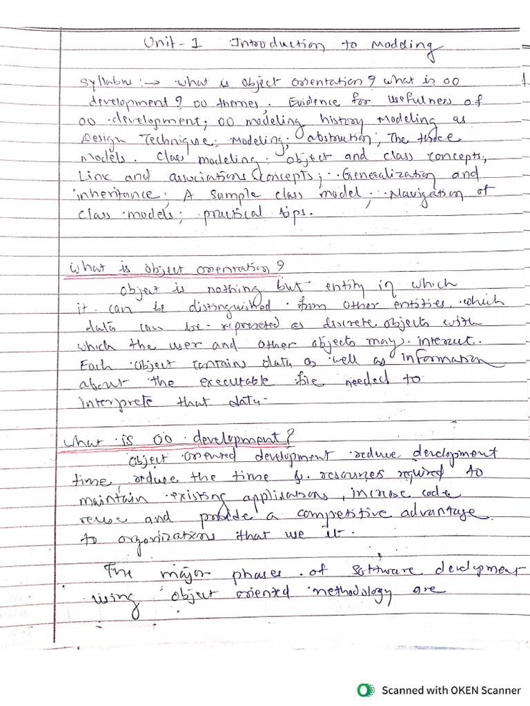 OOMD Unit 1 Notes | PDF