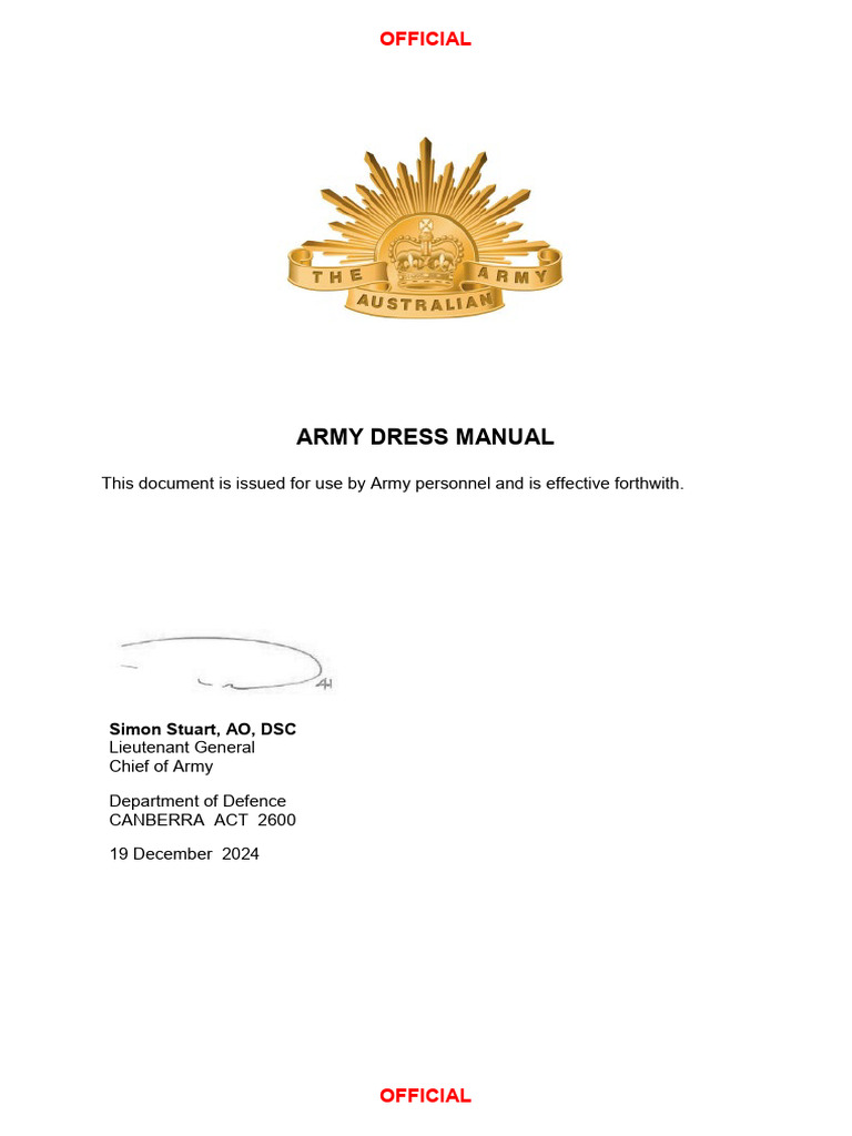Army Dress Manual 2024 Edition | PDF | Drill Instructor | Sergeant