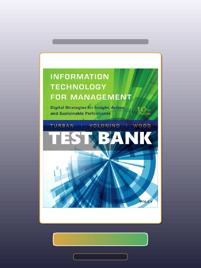 Information Technology For Management Digital Strategies For Insight ...