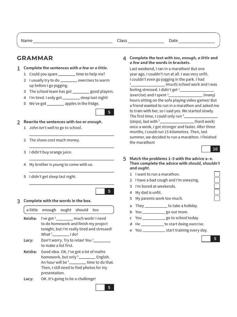 Exam Grammar and Reading | PDF | Circadian Rhythm | Sleep
