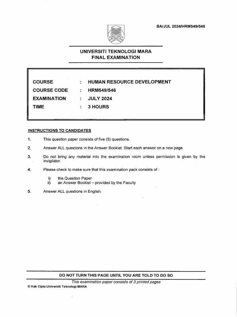 HRM549 (Session 2 - 2024) | PDF | Human Communication | Behavior Modification