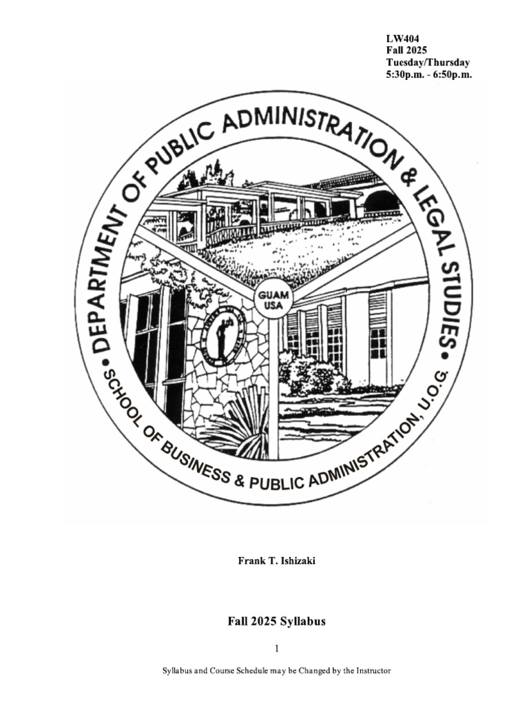 LW 404 Syllabus | PDF