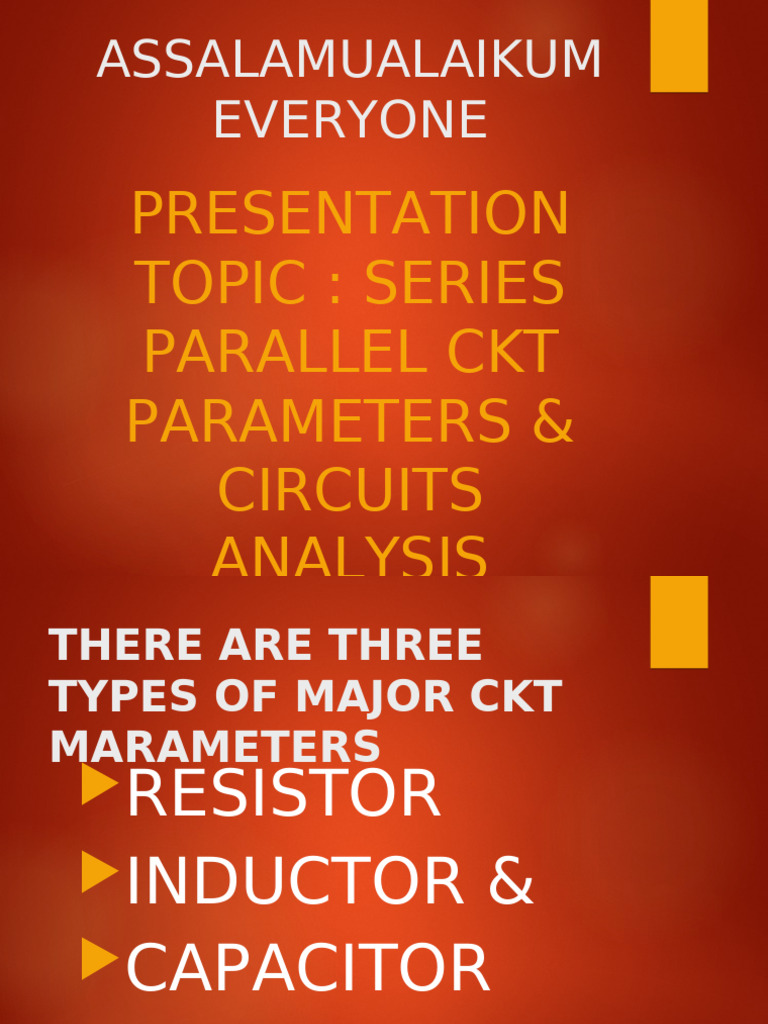 Series Parallel CKT Parameters & Circuit Analysis | PDF