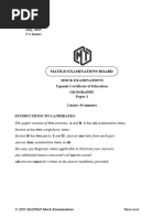 Matigo Mocks Uace Geo p3 2025 | PDF | Uganda