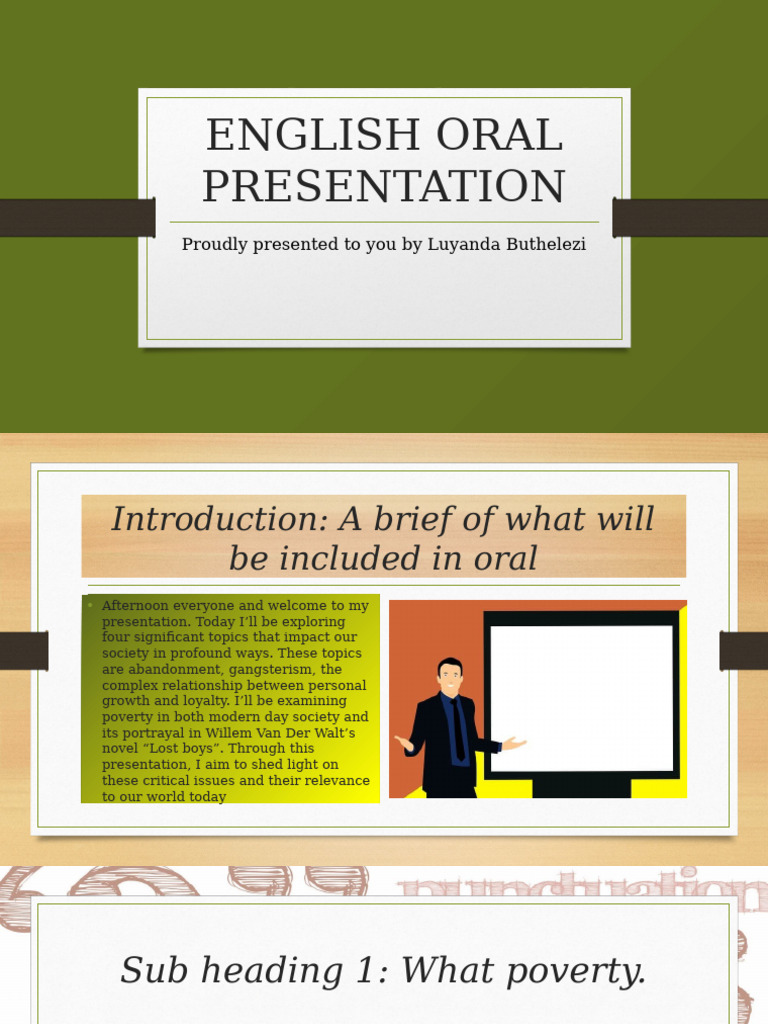 English Oral Presentation | PDF | Poverty | Poverty & Homelessness