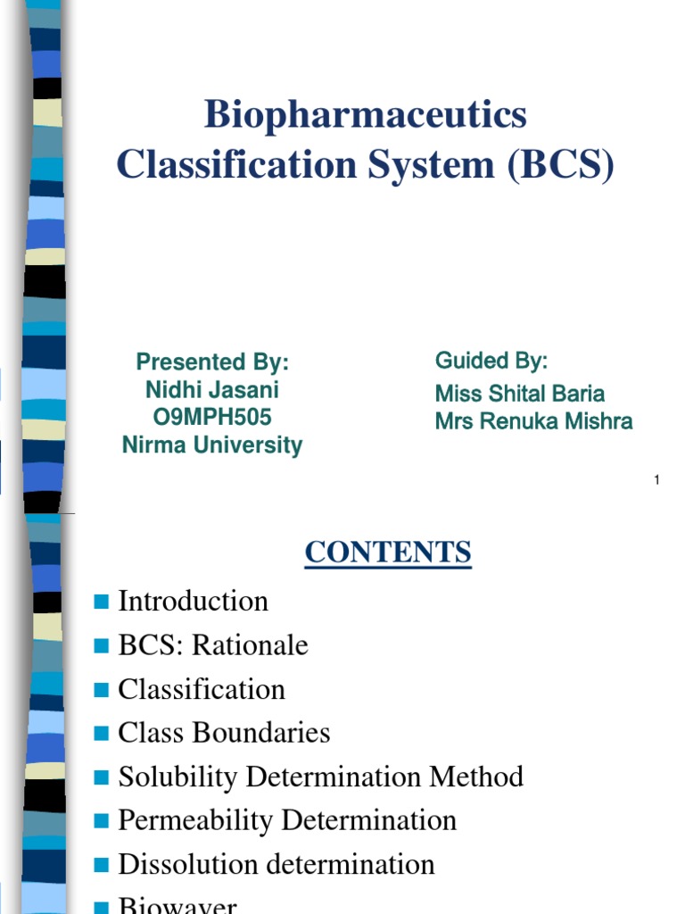 Bcs Classification New | PDF | Bioavailability | Medicinal Chemistry