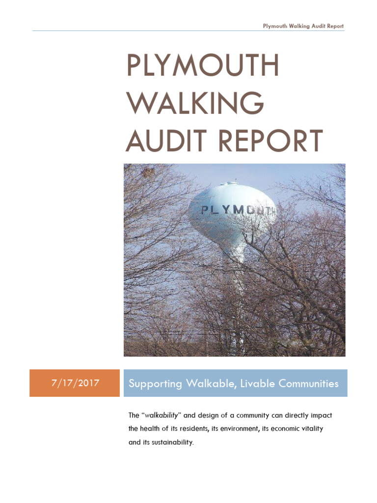 Plymouth Walking Audit Report | PDF | Traffic | Sidewalk