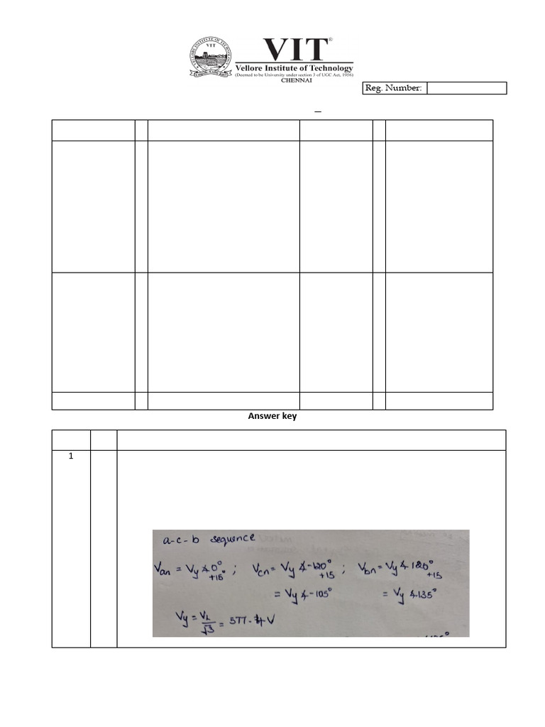 CAT II Answer Key - B.Tech EEE 2024 | PDF | Inductor | Inductance