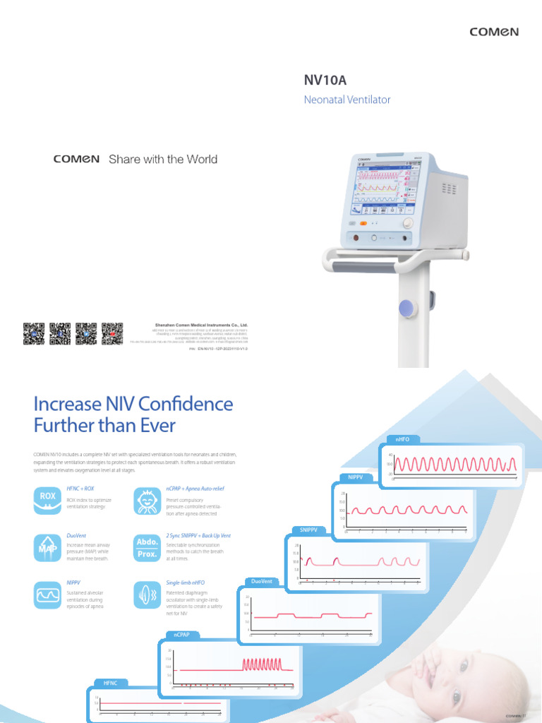 Comen NV10 Neonatal Ventilator Overview | PDF | Breathing | Electronic ...