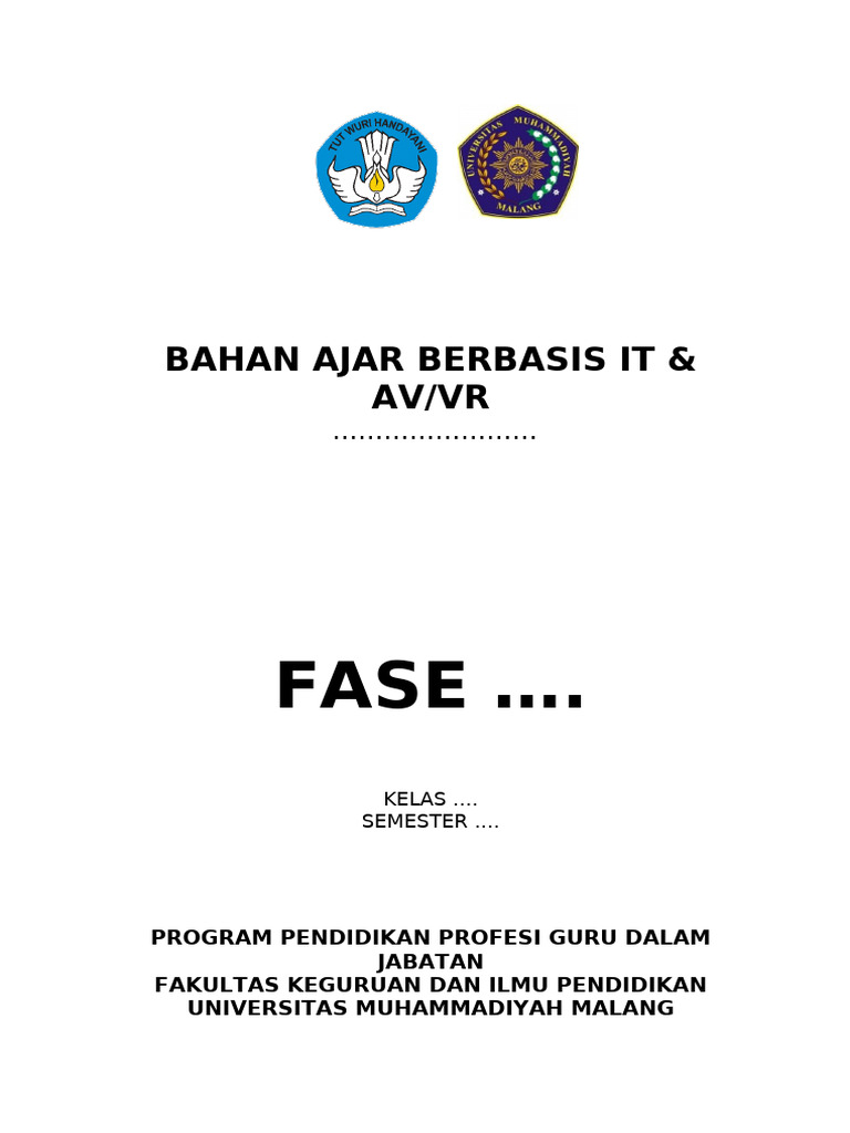 Format Bahan Ajar It Av Vr Pdf