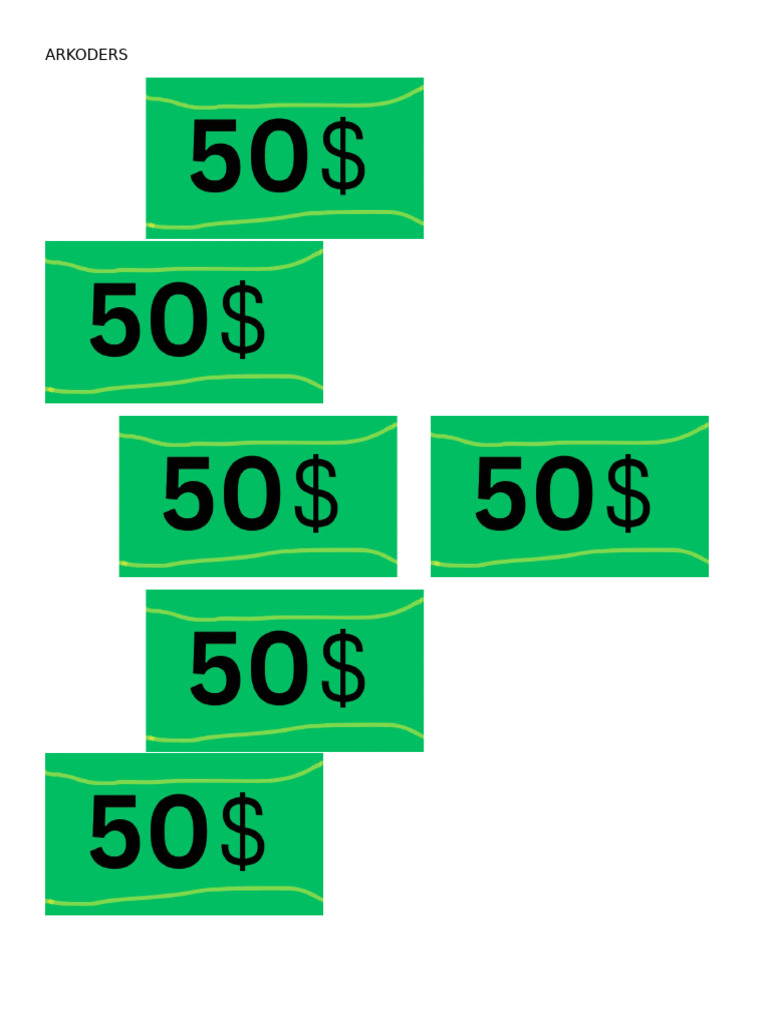 50 Dollar Printable | PDF