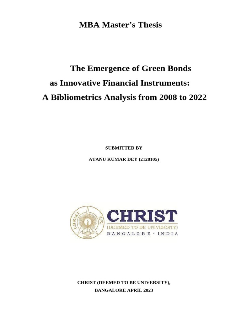 Master Thesis 2128105 | PDF | Bonds (Finance) | Securitization