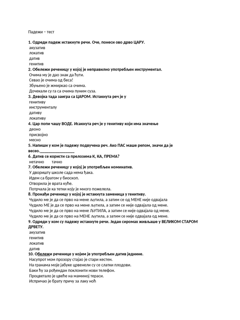 Padezi 2 | PDF