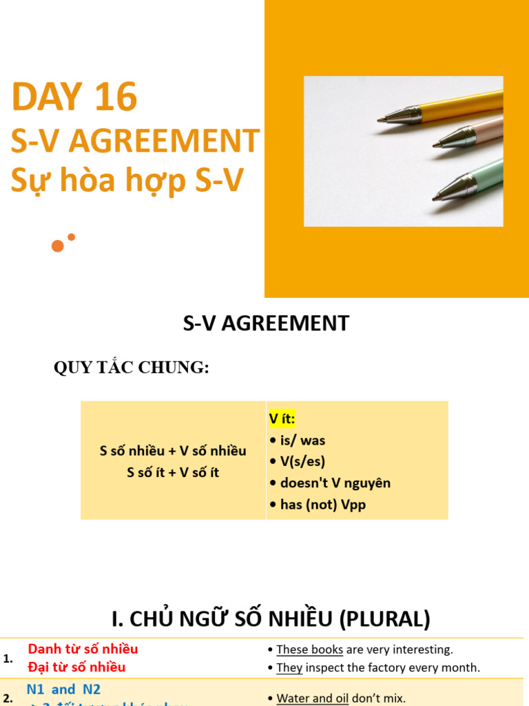 Subject-Verb Agreement Rules | PDF