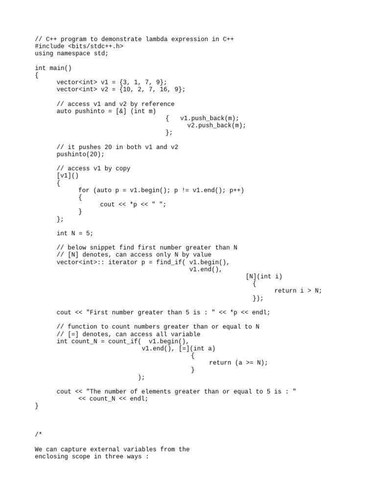 Lambda Demo 02.Cpp | PDF