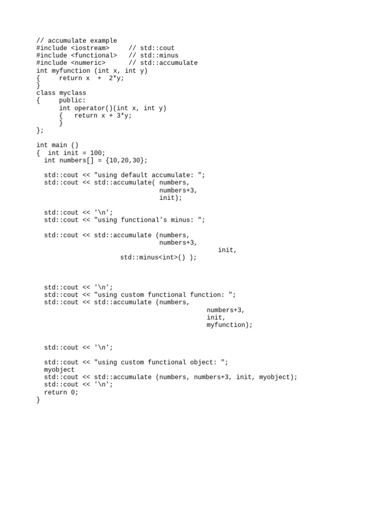 LAMBDA Demo 03 Accumulate - CPP | PDF