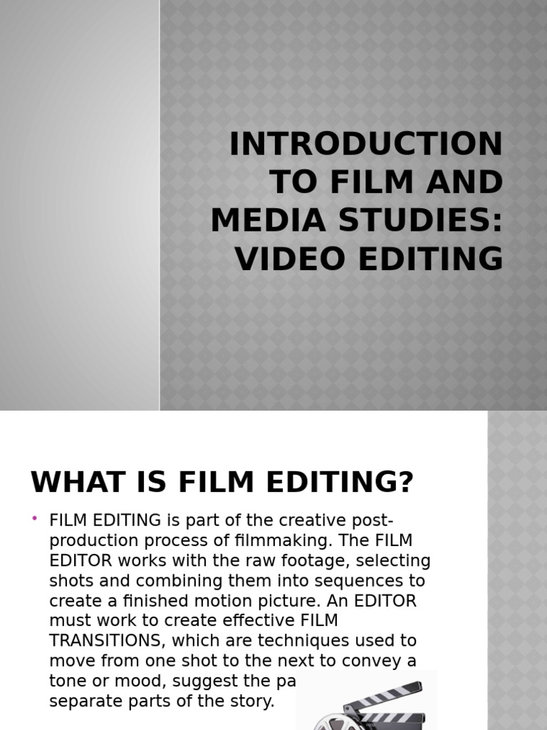 Understanding Film Editing Techniques | PDF