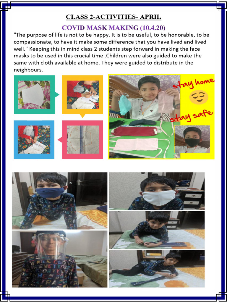 Class 2 Activities for April 2020 | PDF