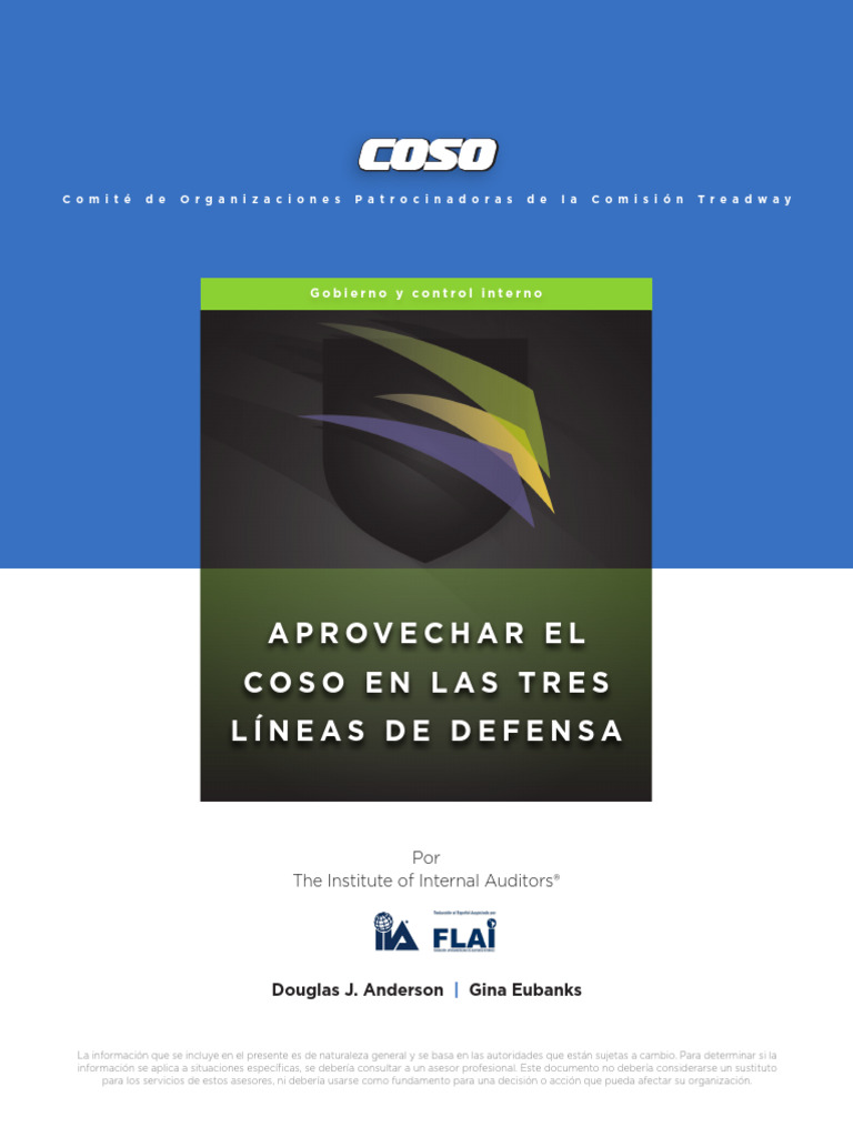 COSO y las Tres Líneas de Defensa | PDF | Auditoría | Valores