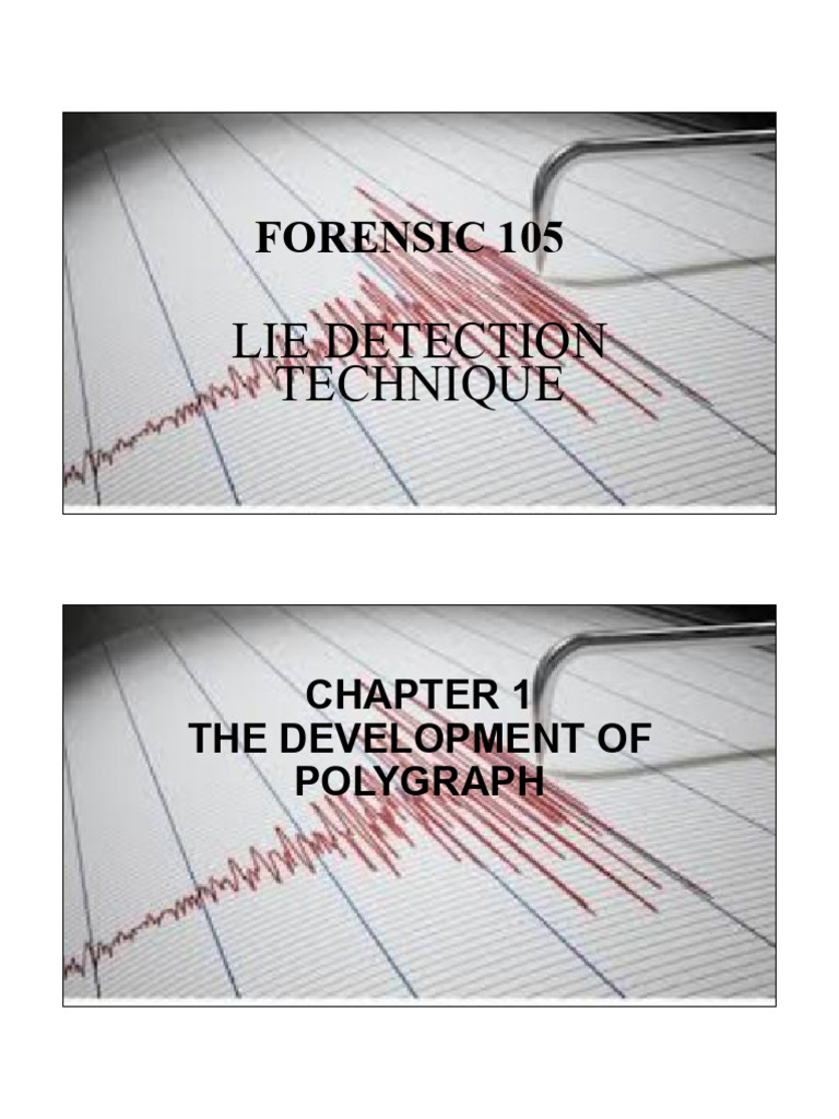 Lie Detection Technique 1 | PDF | Polygraph