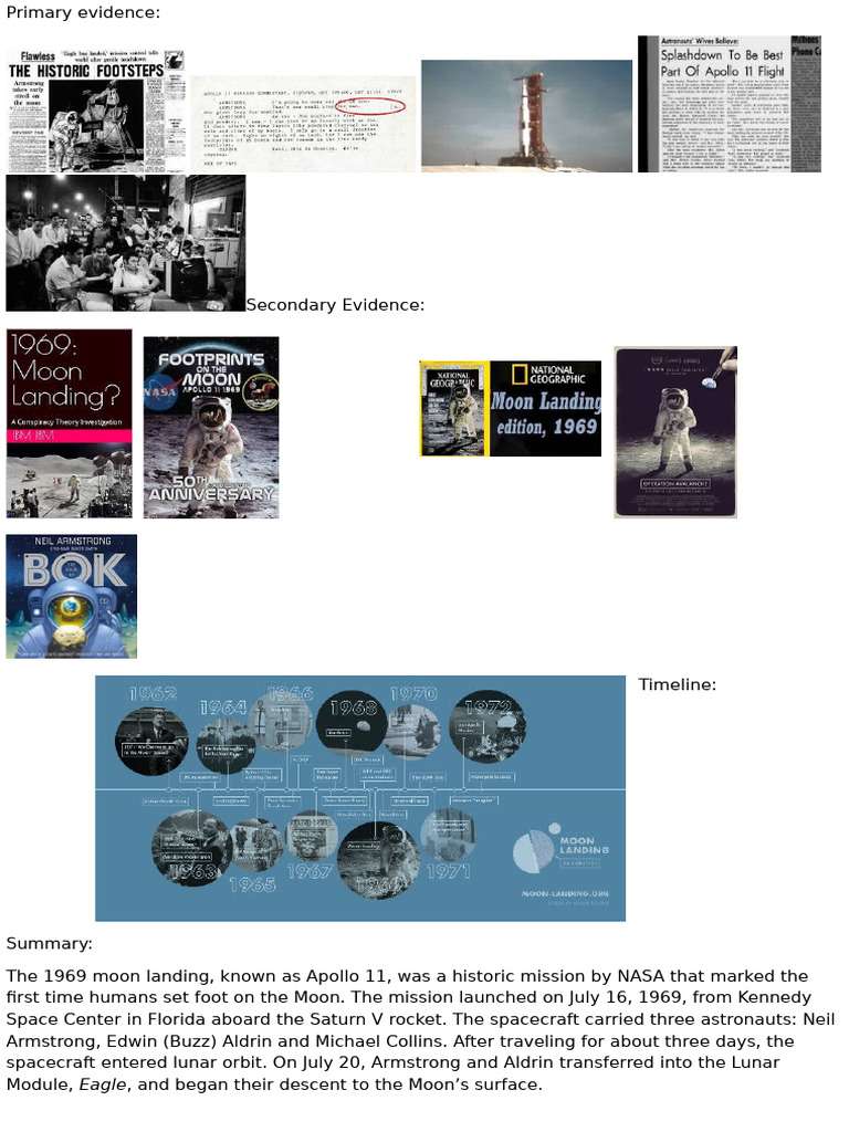 Apollo 11: First Moon Landing Overview | PDF