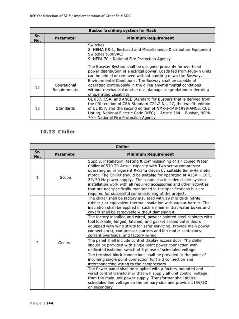 Chiller Specifications | PDF