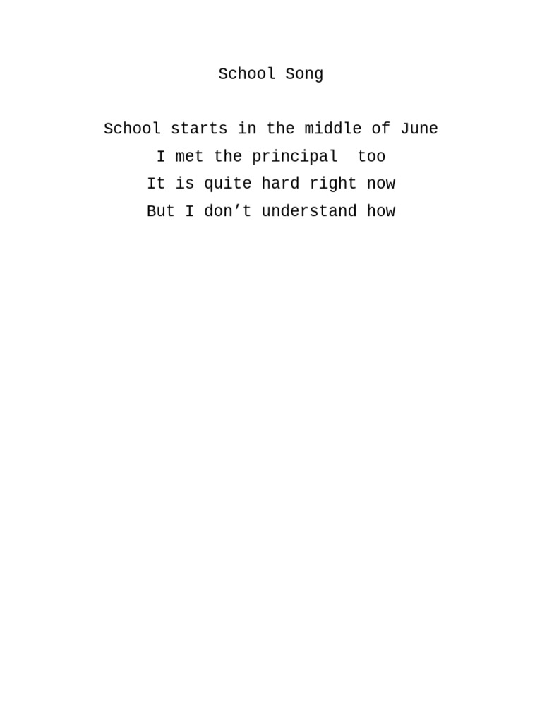 School Song | PDF