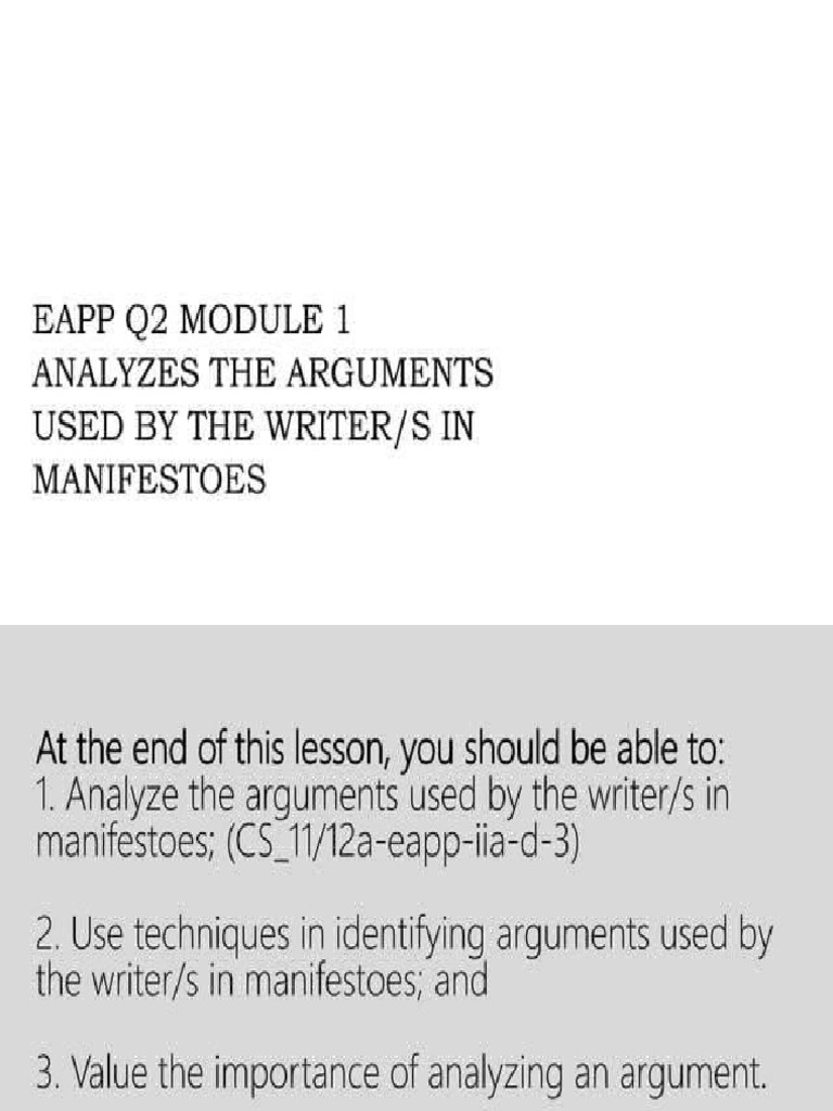 2nd Quarter Lesson 1 | PDF