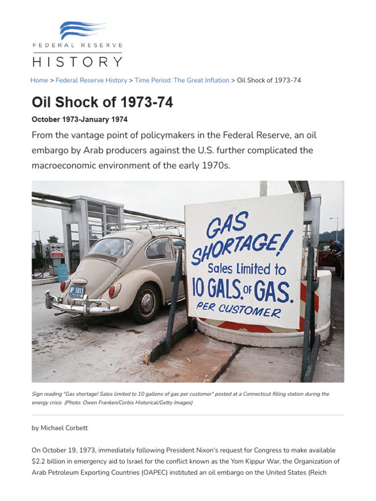 1974 Oil Crisis and Economic Impact | PDF | 1973 Oil Crisis | Price Of Oil